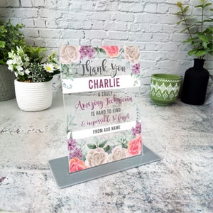 Thank You Job Appreciation Technician Photo Gift Employee Personalised ...