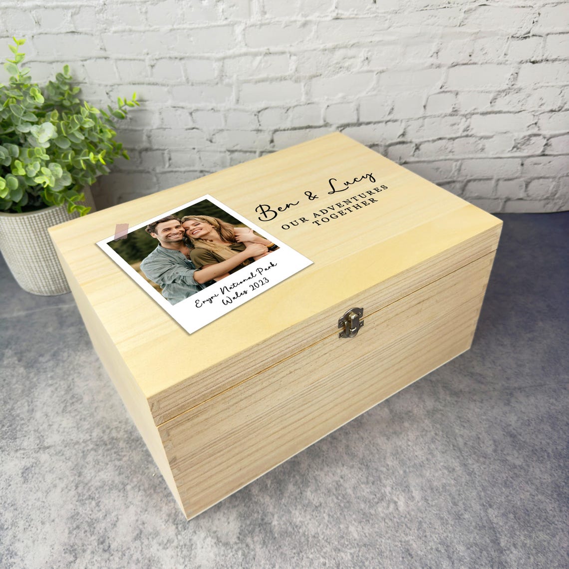 Polaroid Photo Relationship Adventures Memories Personalised Wooden ...