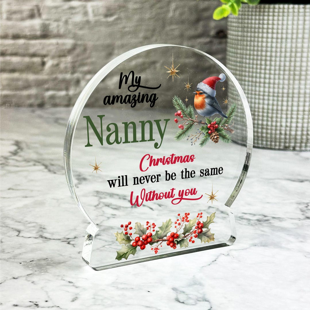 Nanny Winter Bird Remembrance Christmas Memorial Gift Snowglobe ...