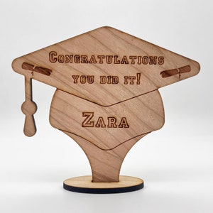 Congratulations Graduation Cap Ornament Engraved Keepsake Personalised ...