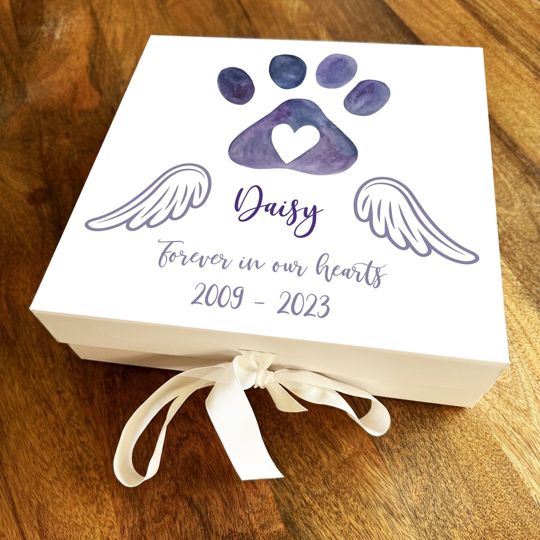 Pet Loss Paw Print Angel Wings Memorial Square Memory Remembrance ...