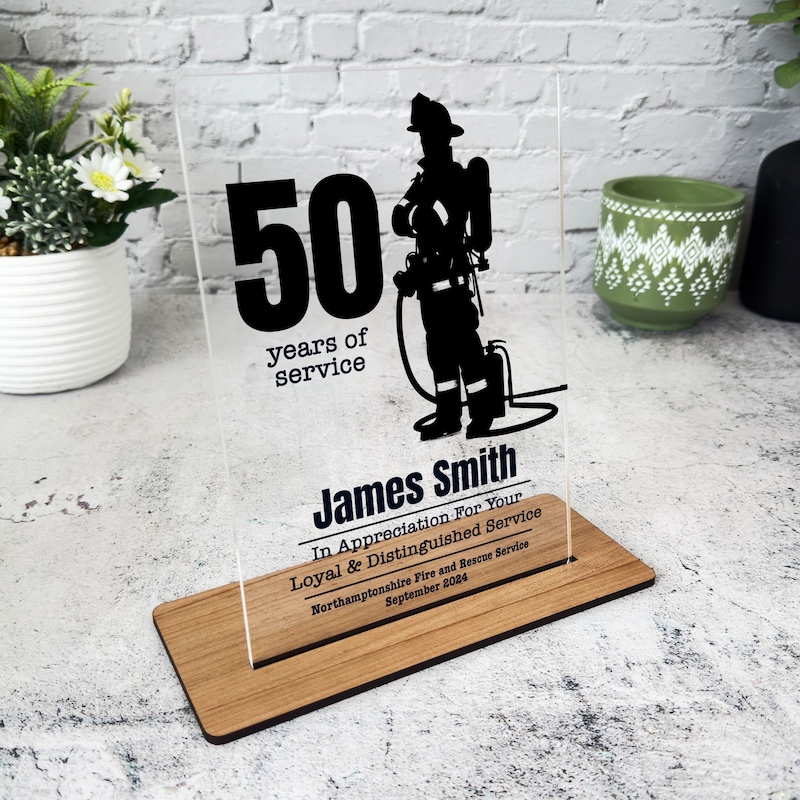 Years of Service Plaque - Etsy