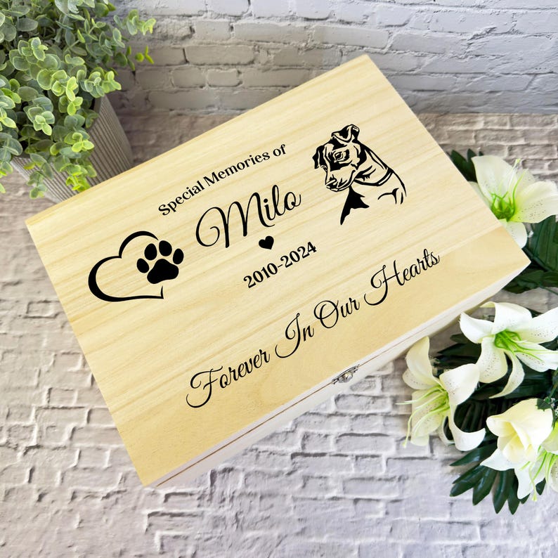 Paw Print Jack Russell Terrier Dog Pet Memorial Personalised Wooden ...