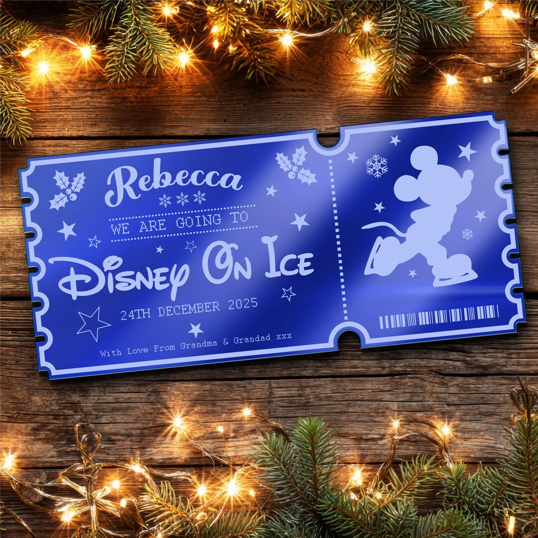 Blue Mirror Acrylic Ticket Show Theatre Kids Day Out Personalised Any ...
