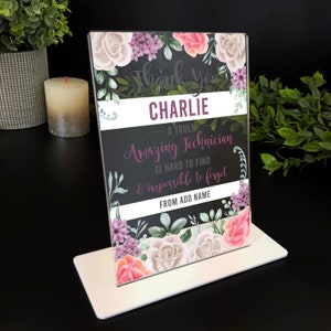Thank You Job Appreciation Technician Photo Gift Employee Personalised ...