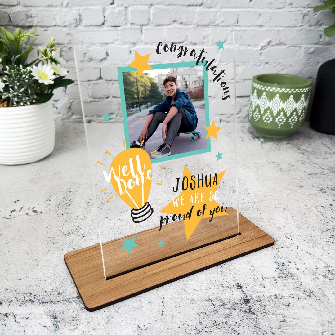 Well Done Gift Lightbulb Congratulations Photo Personalised Gift ...
