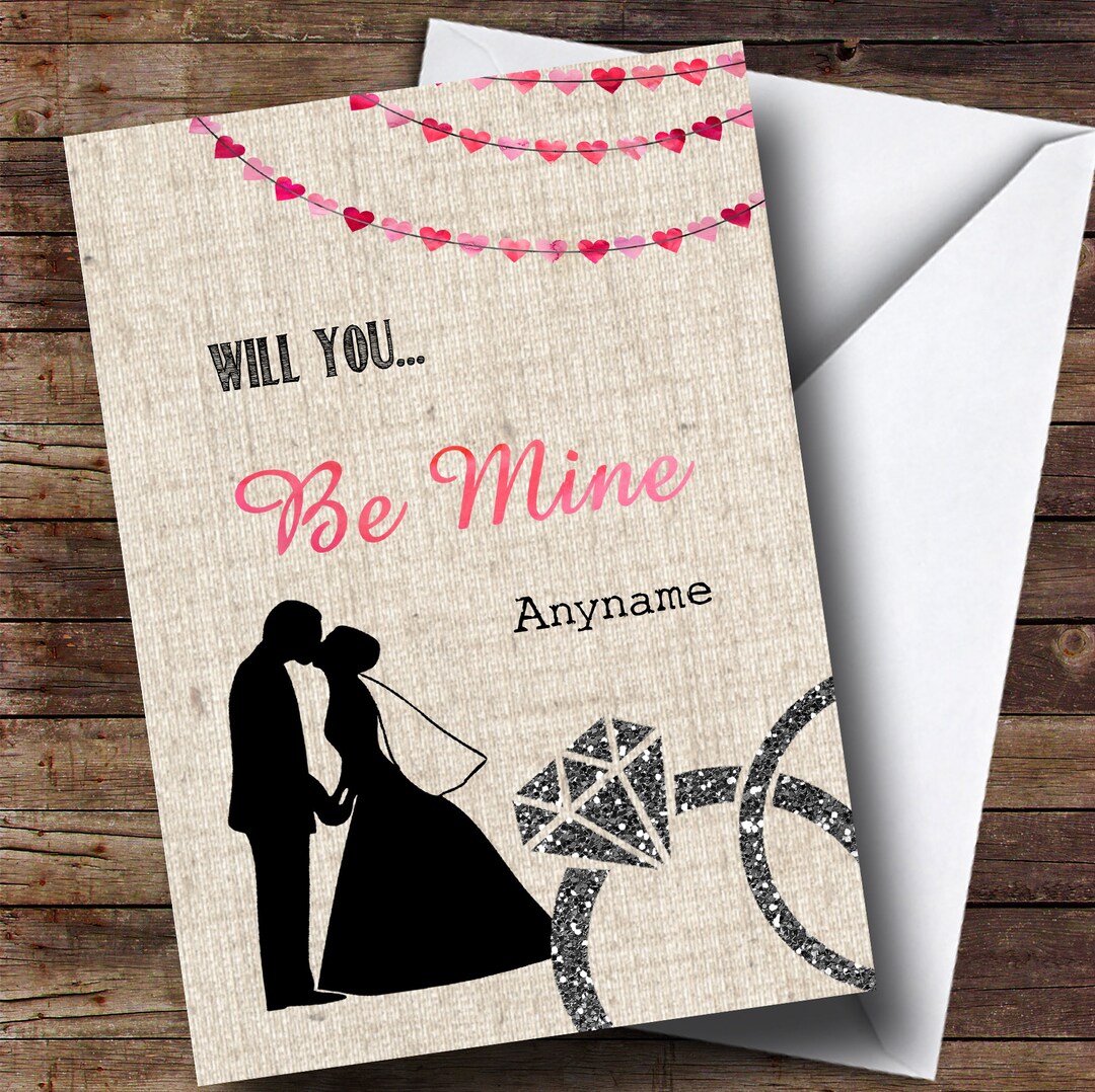 Will You Be Mine Valentines Personalised Card | Valentine's Card ...