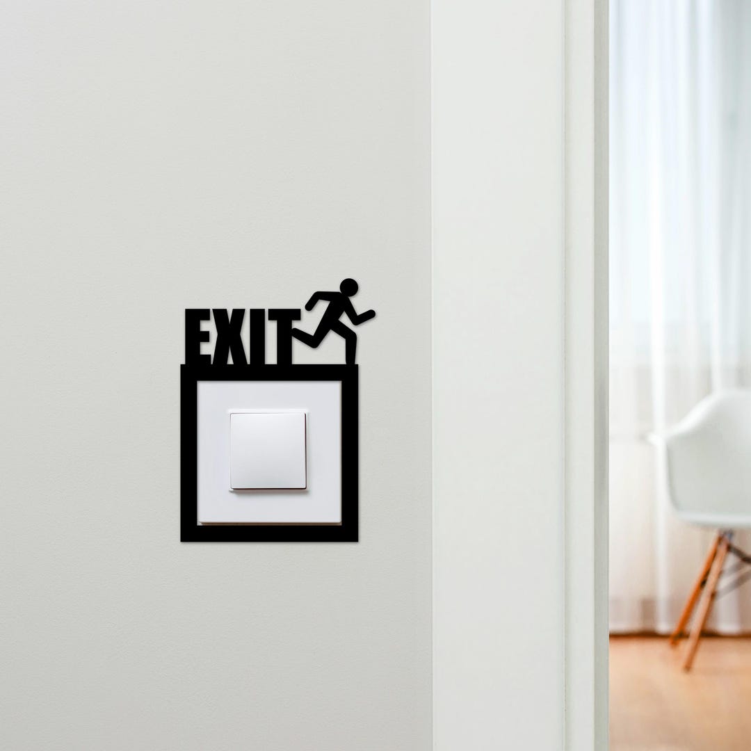 Light Switch Surround Exit Sign Decorative Switch Plate Cover Frame ...