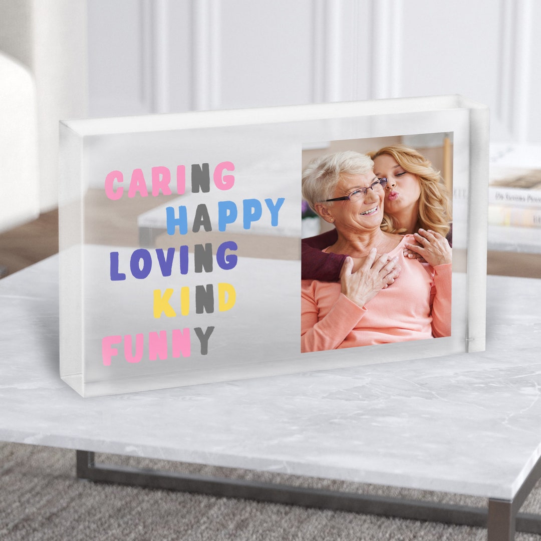 Nanny Description Text Photo Personalised Acrylic Block - Personalised ...
