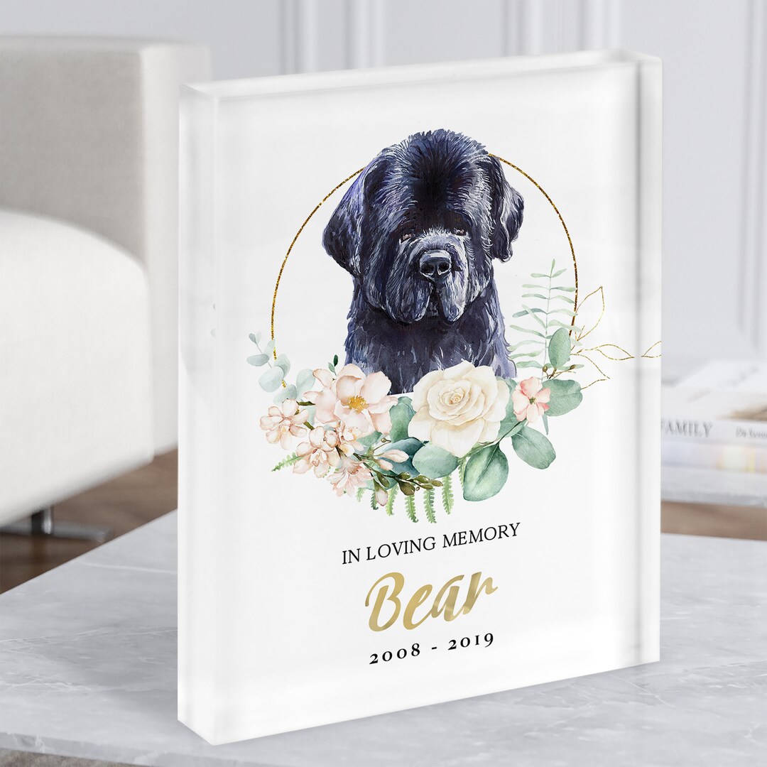 Dog Memorial in Loving Memory Style 15 Personalised Gift Acrylic Block ...