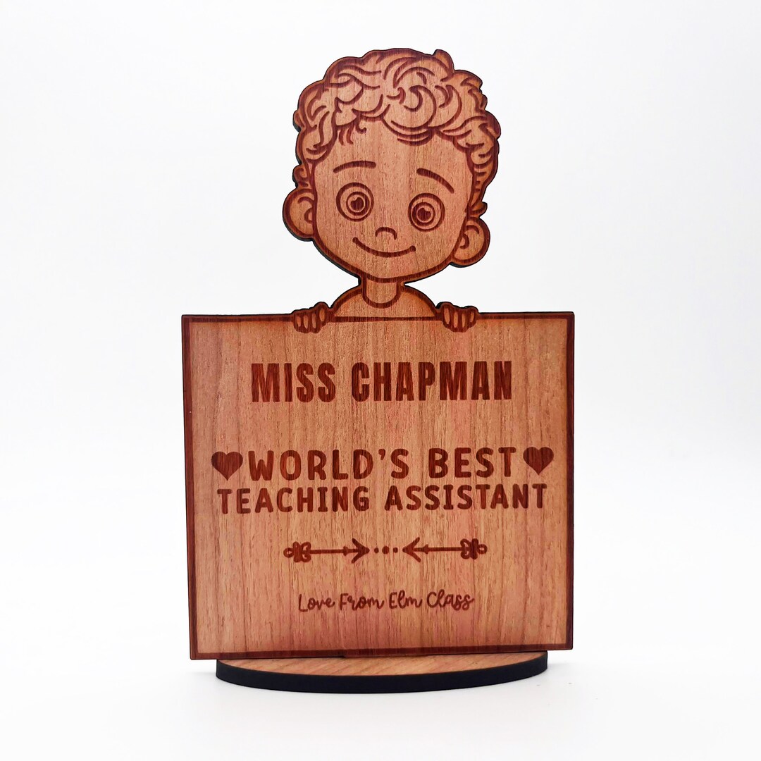 World's Best Teaching Assistant Thank You School Keepsake Personalised ...