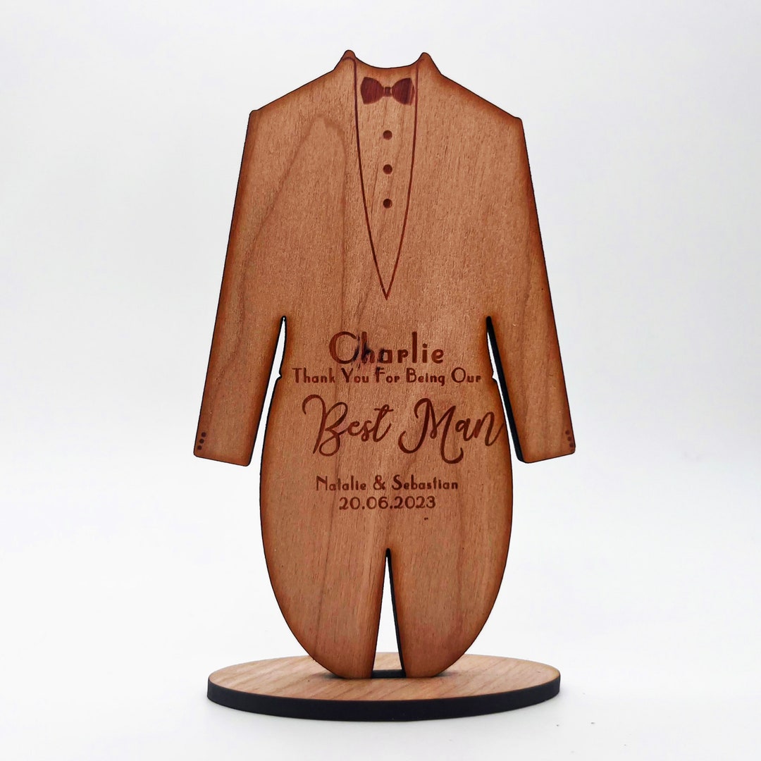 Thank You for Being Our Best Man Outfit Wedding Day Keepsake ...