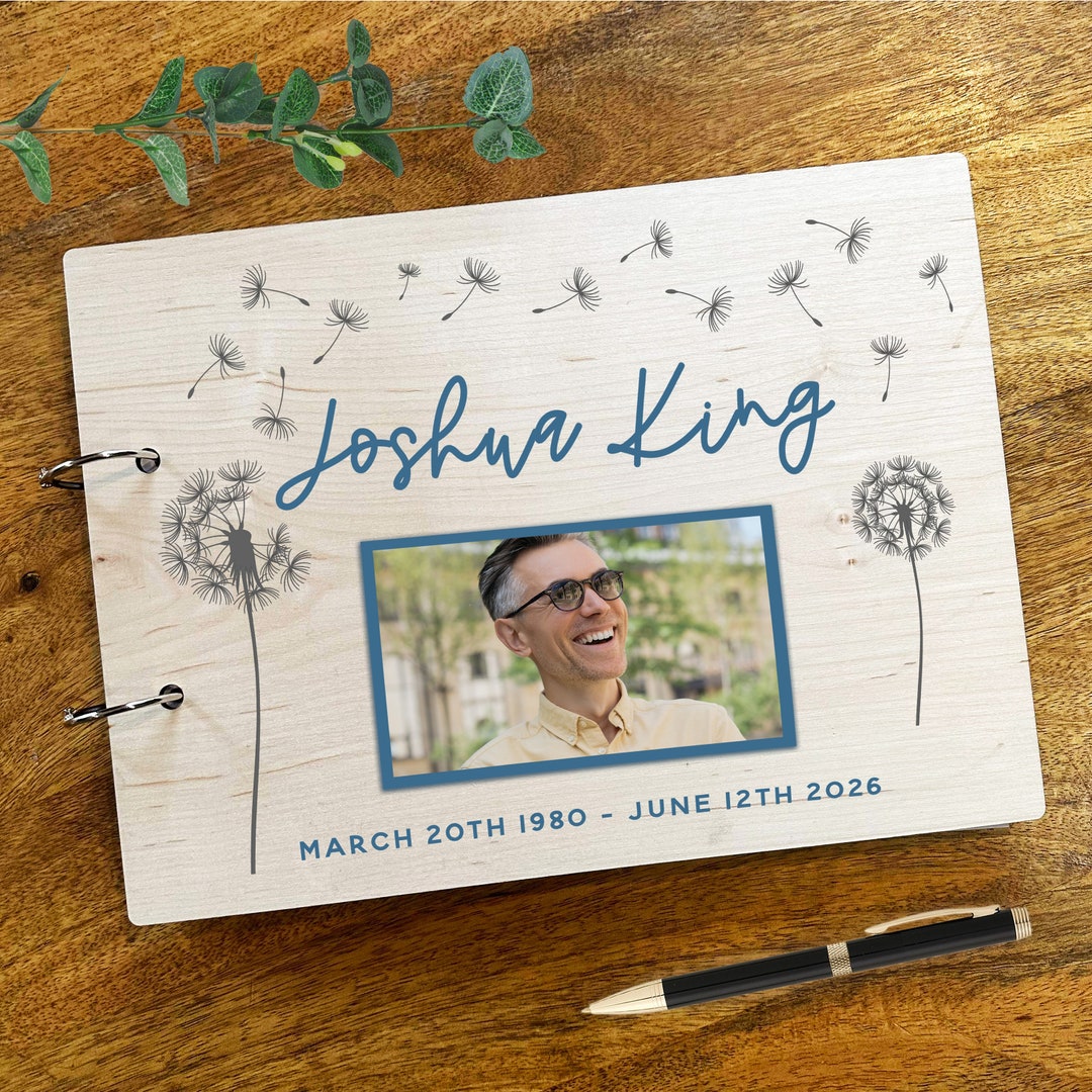 Dandelion Memorial Photo Sympathy in Loving Memory Funeral Condolence ...