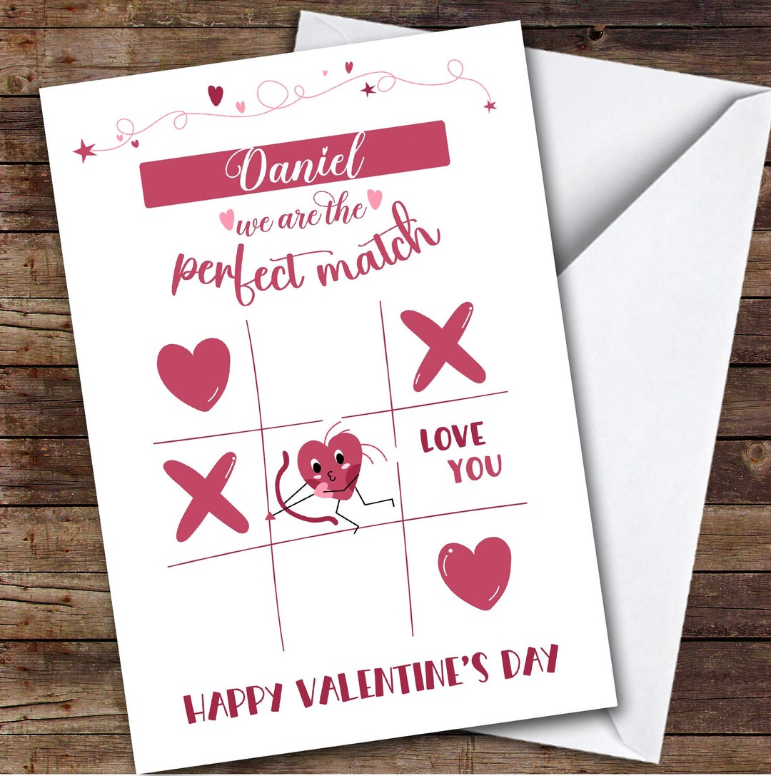 Personalised We Are the Perfect Match Game Love You Valentine's Day ...
