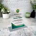 15 Years Service 15th Anniversary Gold Green Gift Employee Personalised ...
