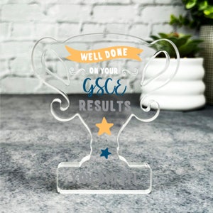 Well Done Congratulations Gcse Exam Results Trophy Plaque Keepsake Gift ...