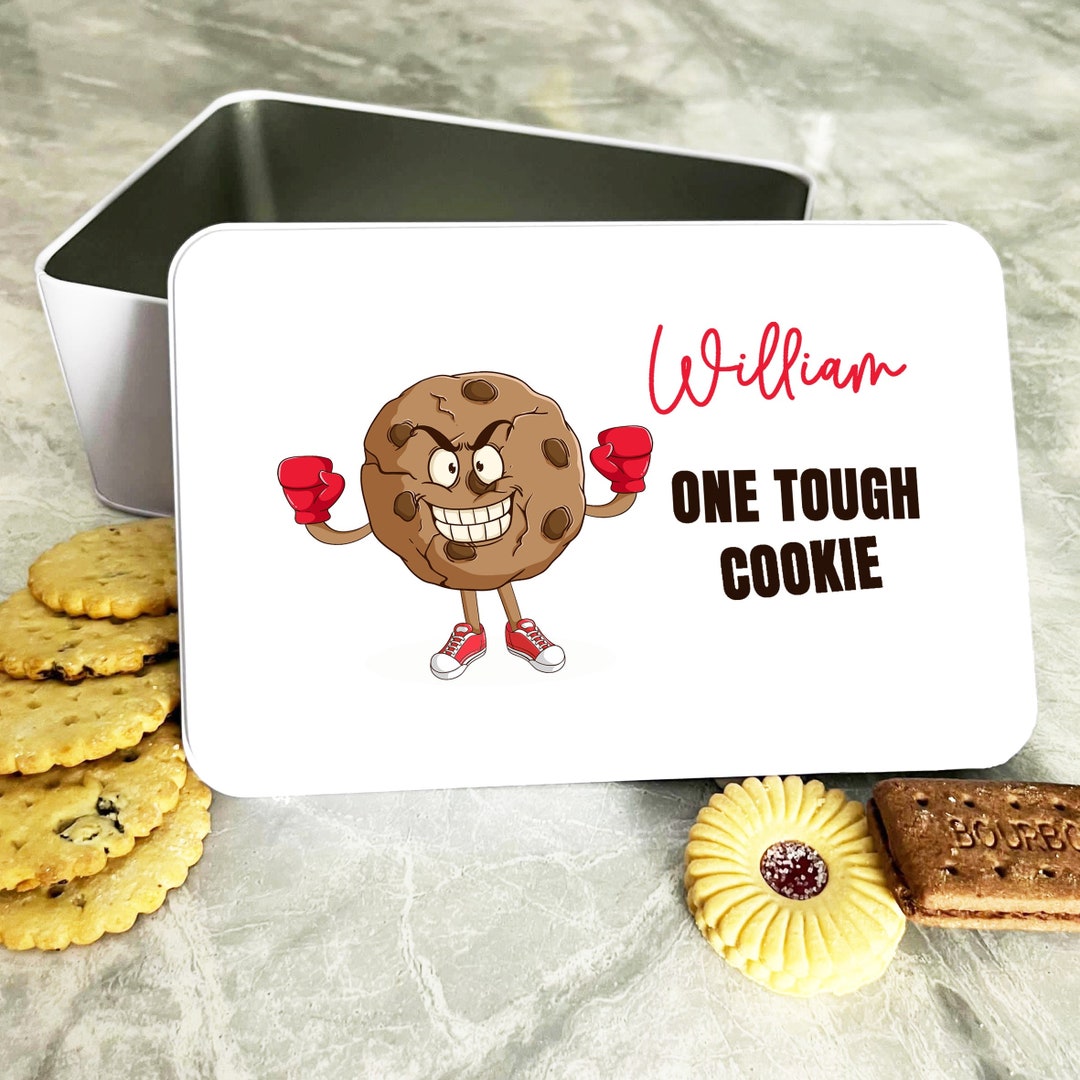 Funny One Tough Boxing Cookie Rectangle Personalised Biscuit Tin - Etsy