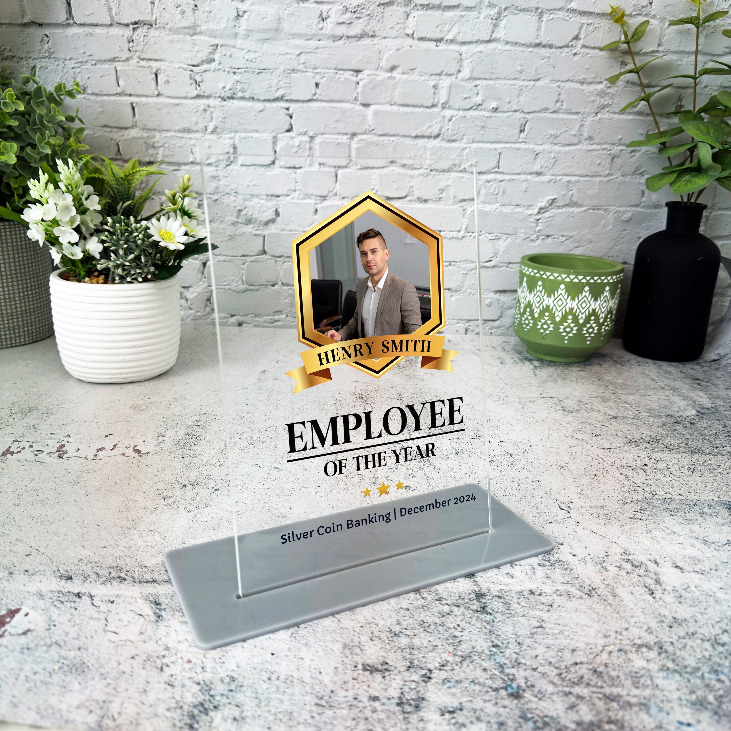 Employee of the Year Gold Frame Photo Gift Employee Personalised Gift ...