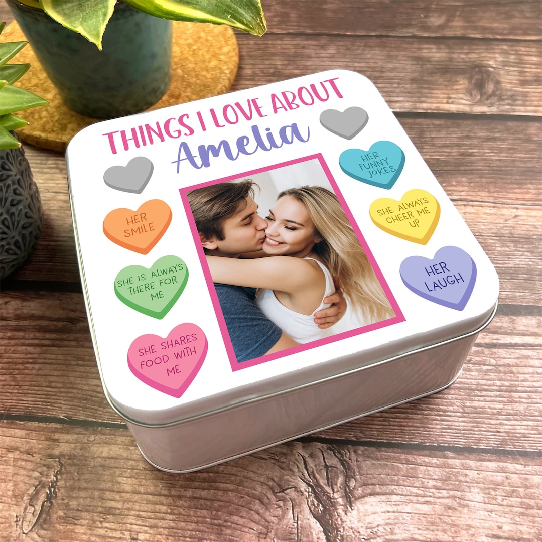 Square Things I Love About Heart Photo Romantic Gift Personalised ...