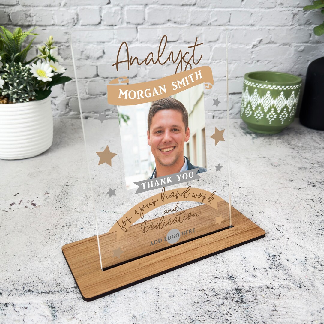 Analyst Thank You Job Gold Photo Gift Employee Employer Personalised ...