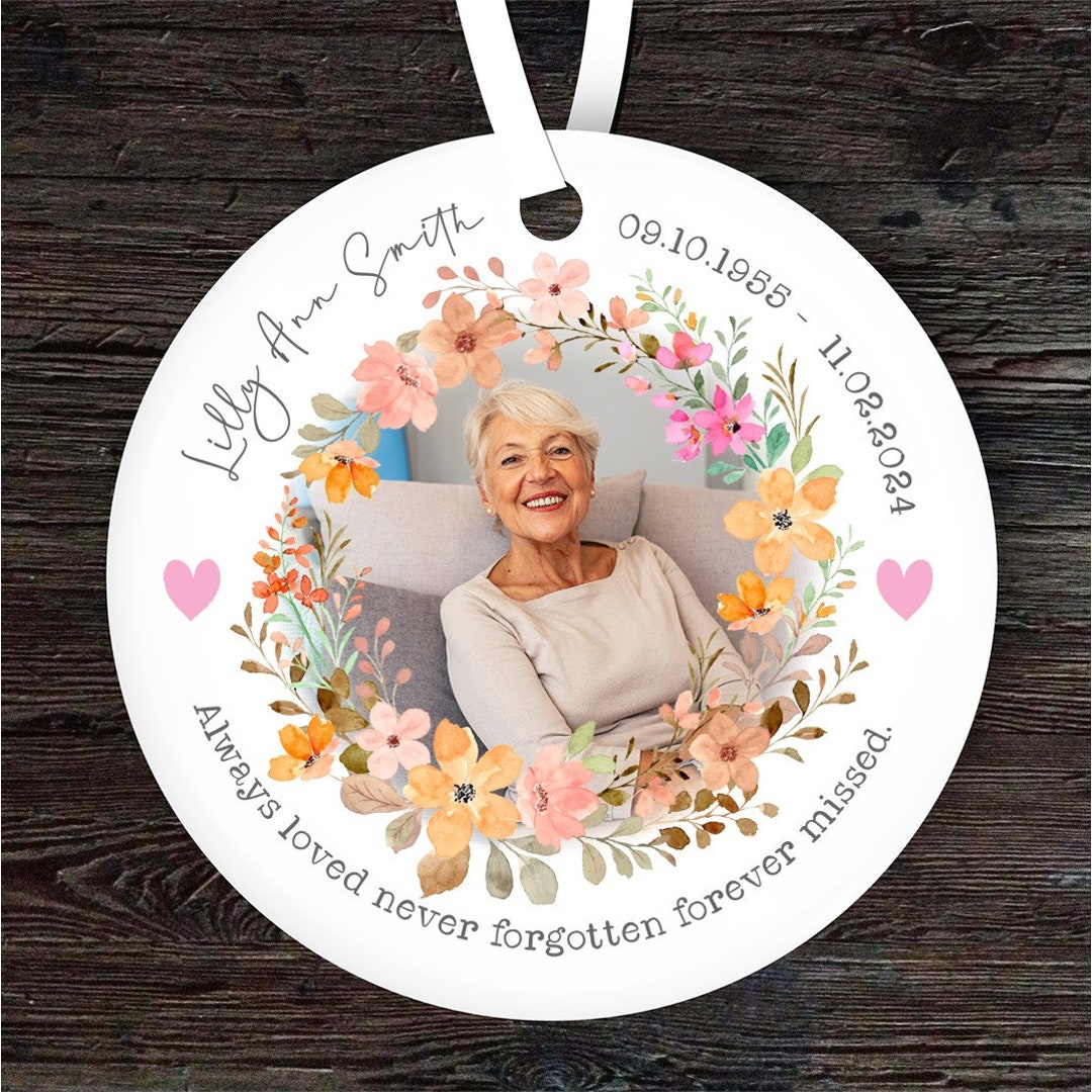 Always Loved Never Forgotten Memorial Female Personalised Gift Hanging ...