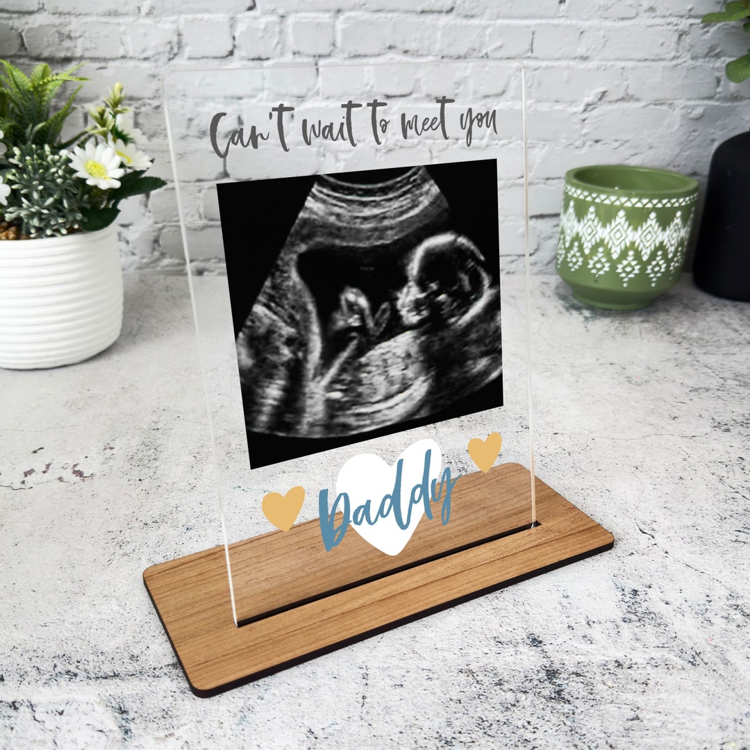 Gift for Dad to Be Baby Scan Pregnancy Photo Personalised Acrylic ...