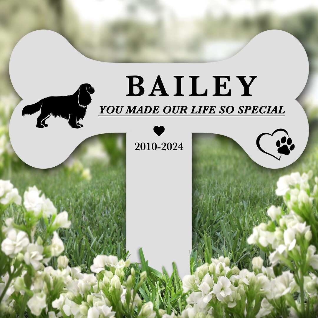 Bone Cockapoo Dog Pet Remembrance Garden Plaque Grave Marker Memorial ...