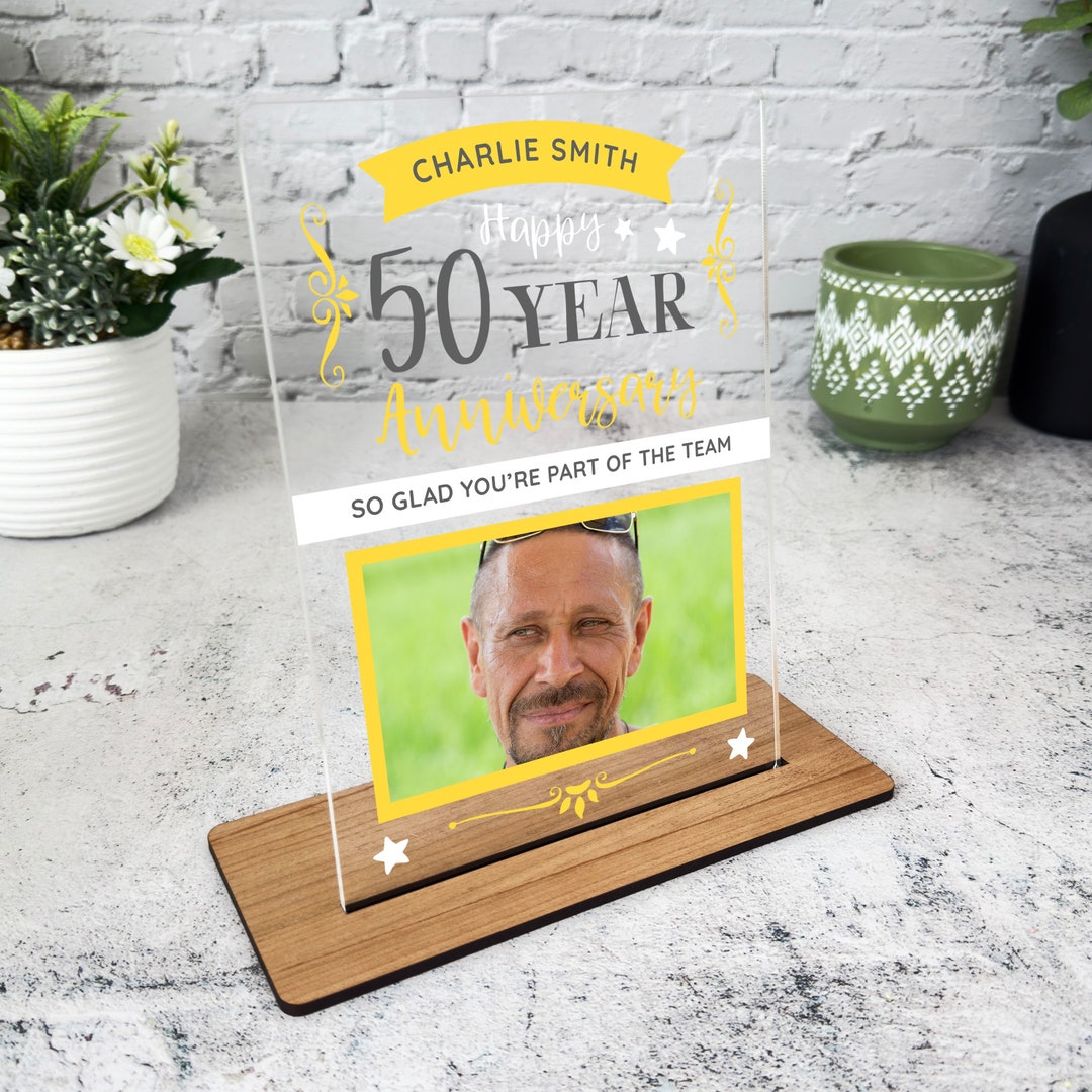 50 Years Service 50th Anniversary Part of the Team Photo Gift Employee ...