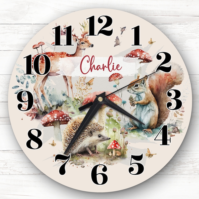 Wooden Forest Clock - Etsy UK