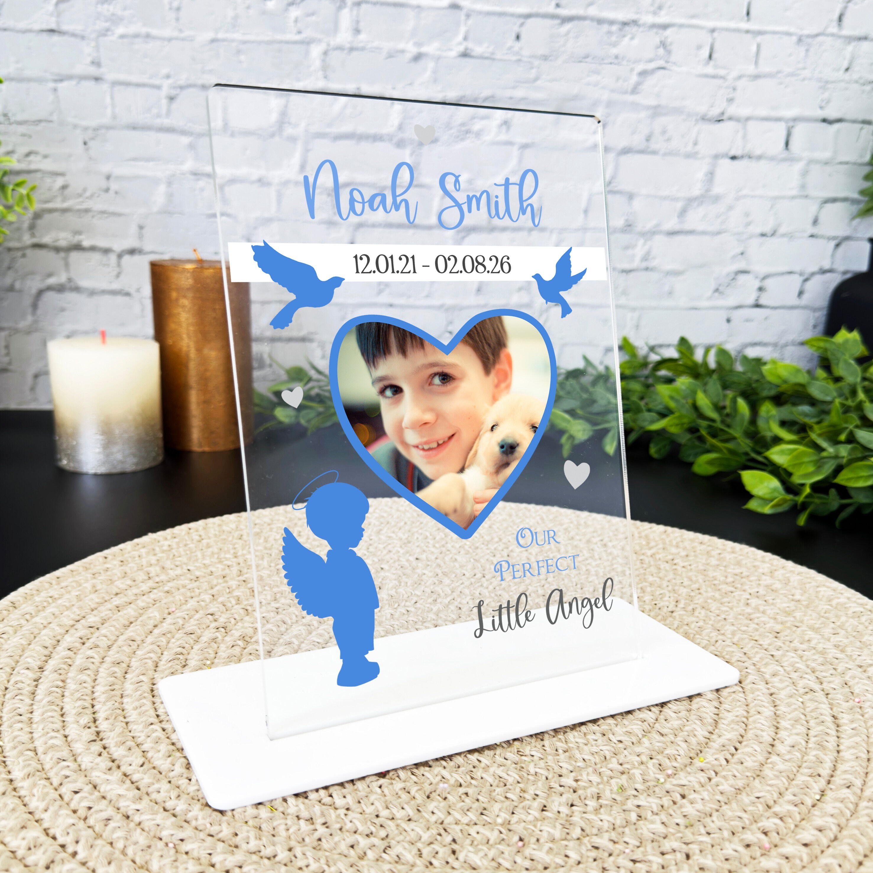 Boy Child Loss Memorial Keepsake Gift Our Perfect Little Angel Photo ...