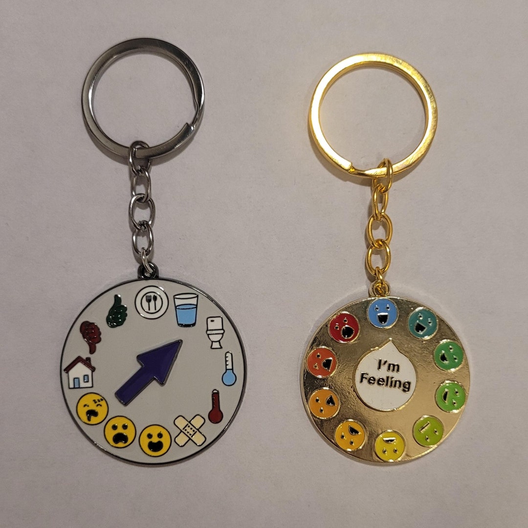 Communication Keyring Visual Communication Keyrings. - Etsy UK