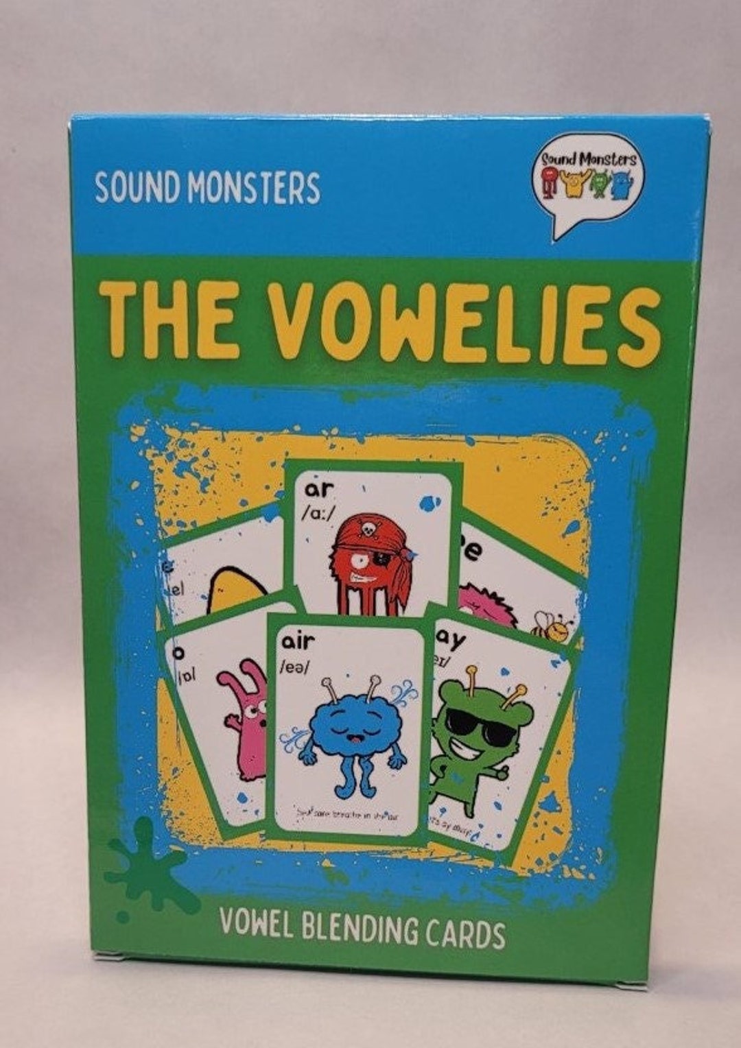 Sound Monsters- Vowelie Deck- Vowel Blending Cards for Phonics Blending ...