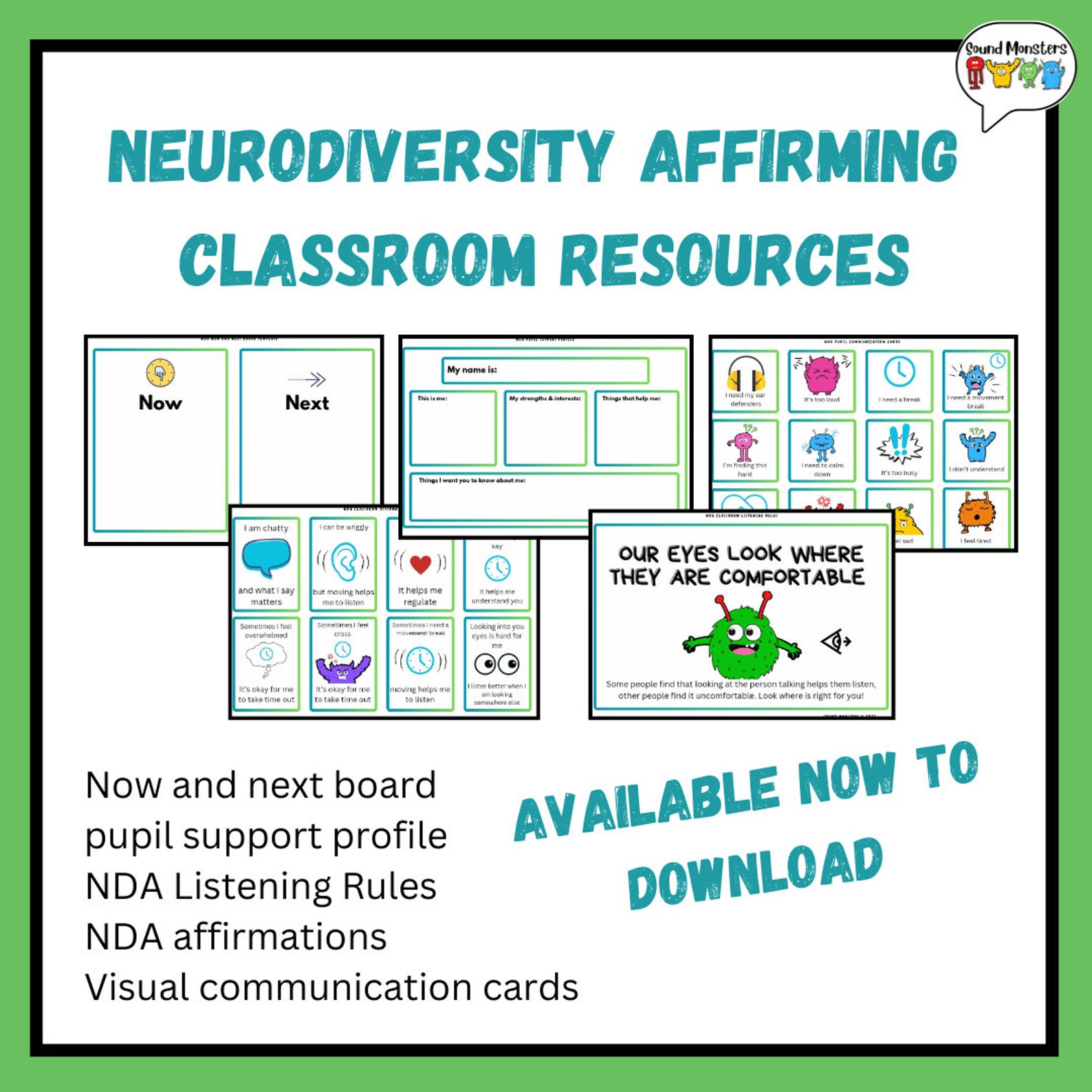 Neurodiversity Affirming (NDA) Classroom Resources- Listening Rules ...