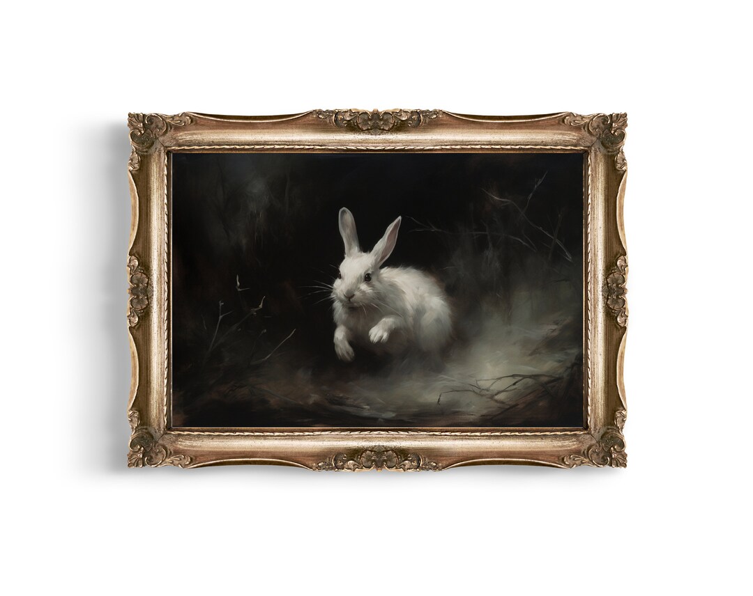 White Rabbit | Dark Academia Prints, Gothic Home Decor, Goth ...