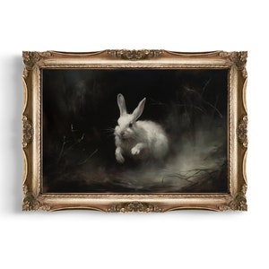 White Rabbit | Dark Academia Prints, Gothic Home Decor, Goth ...