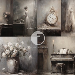 Set of 6 Light Academia Prints | Romantic Art, Gallery Wall Set ...