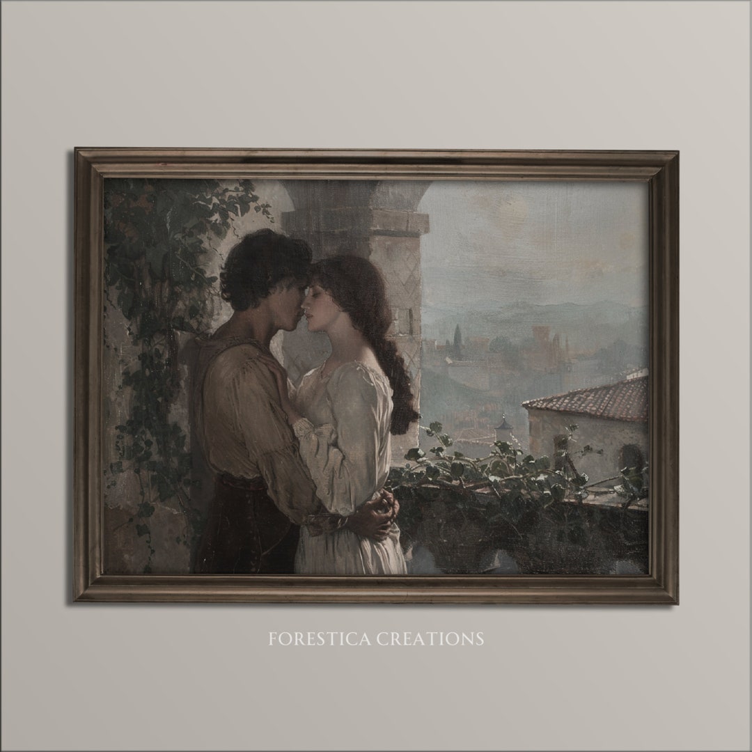 Romeo & Juliet | Light Academia Prints, Moody Wall Art, Vintage Oil ...