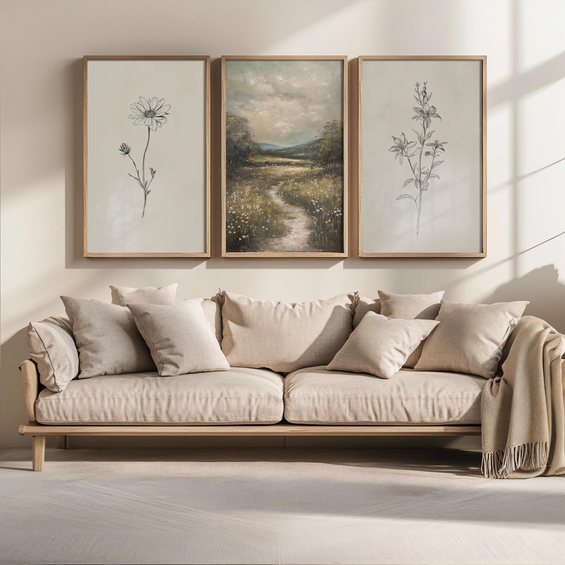 Set of 3 Spring Prints | Cottagecore Decor, Moody Floral Art, Nature ...