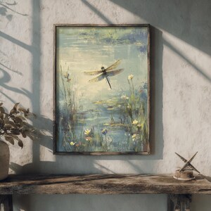 Dragonfly | Cottagecore Wall Art, Goblincore Decor, Summer House Print ...