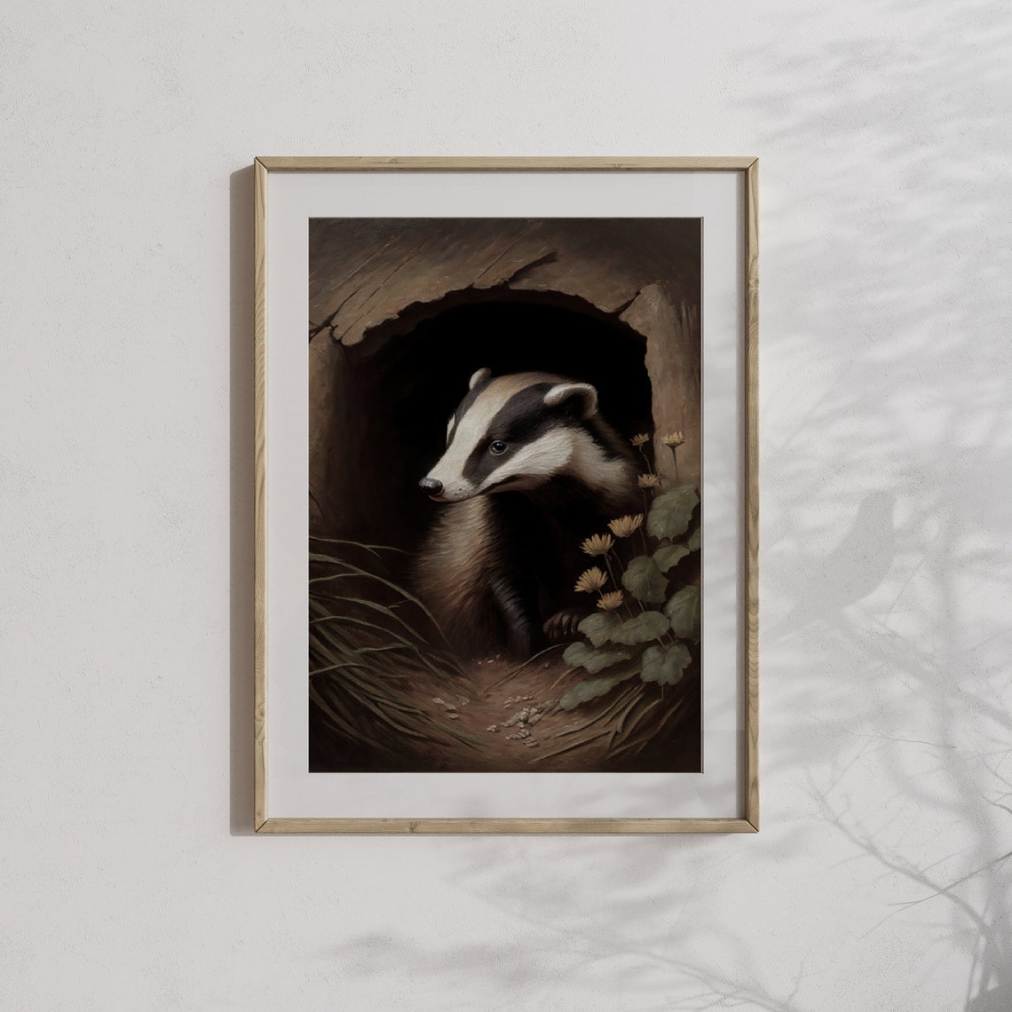 Badger Witchy Room Decor Cottagecore Prints Animal Wall - Etsy