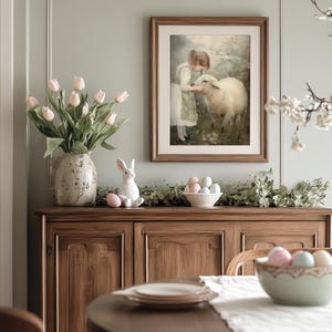 Little Shepherdess | Cottagecore Wall Art, Moody Farmhouse Art, Vintage ...