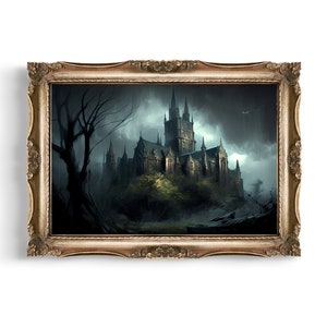 Abandoned Gothic Castle | Goth Cottagecore Wall Art, Dark & Spooky Oil ...