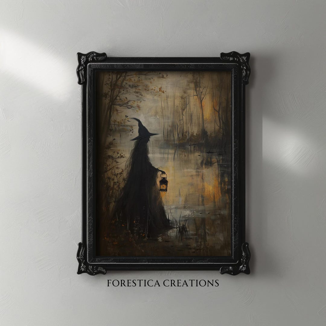 Night Witch | Halloween Printable, Witchy Art Print, Spooky Wall Art ...