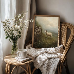 Goat | Cottagecore Print, Farmhouse Decor, Vintage Easter Prints ...