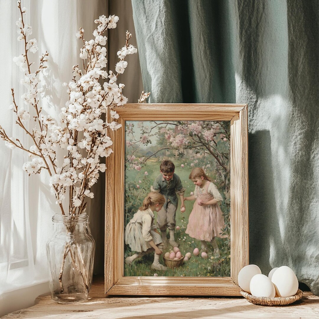 Egg Hunt | Easter Prints, Farmhouse Decor, Rustic Home Decor ...