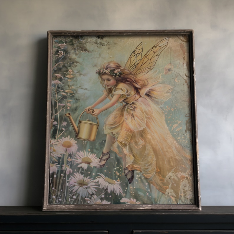 Garden Fairy | Cottagecore Prints, Floral Decor, Botanical Aesthetic ...