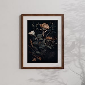 Bouquet of Dark Flowers | Dark Academia Decor, Vintage Aesthetic, Dark ...