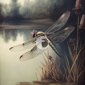 Dragonfly Cottagecore Wall Art, Goblincore Decor, Fairycore Print ...