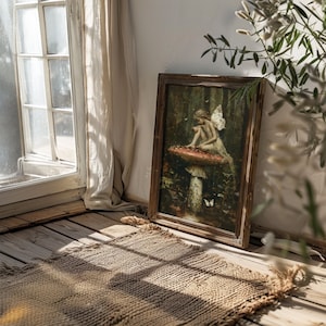 Mushroom Fairy | Cottagecore Prints, Botanical Aesthetic, Moody ...