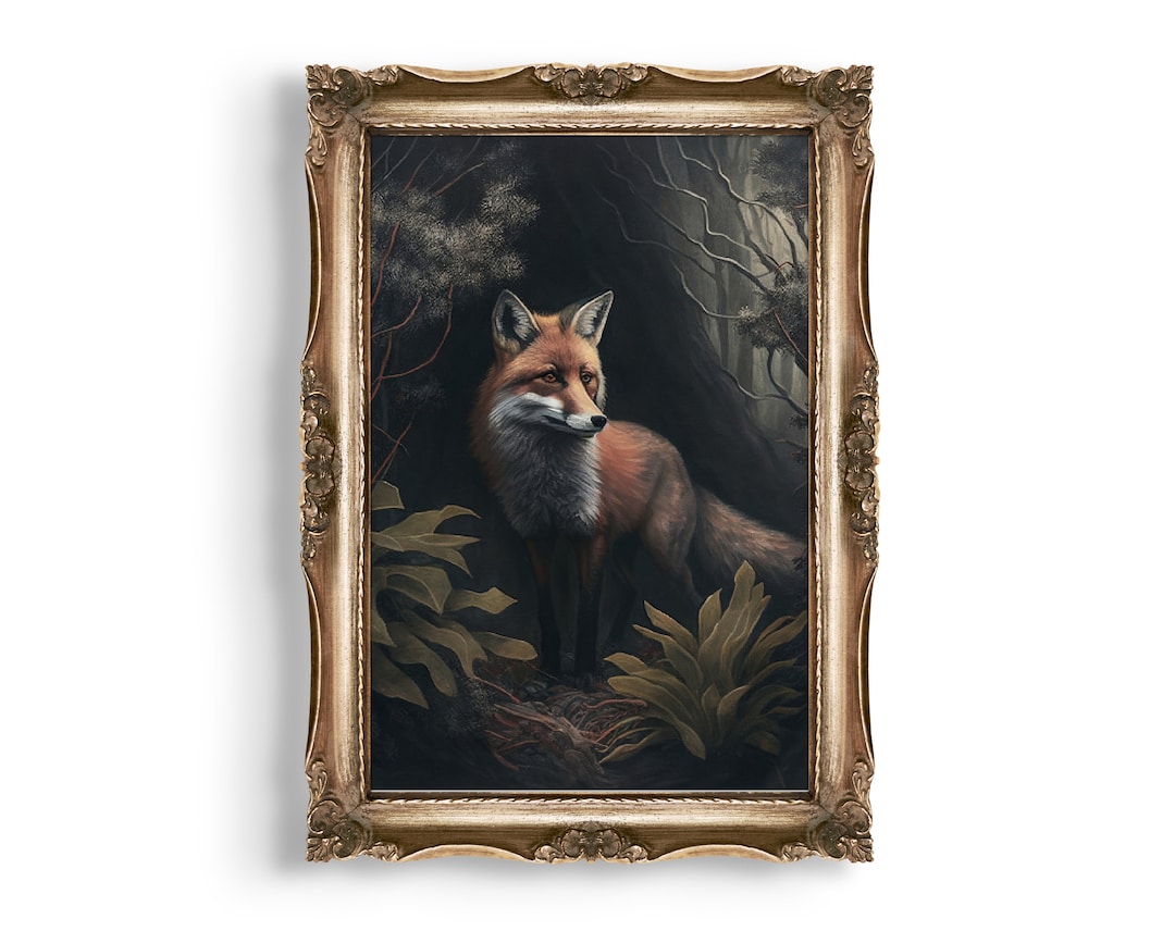 Fox | Witchy Room Decor, Dark Cottagecore Prints, Animal Wall Art ...